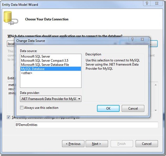 Using Entity Framework 4 With Mysql